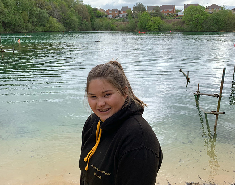Charity Channel Swim Challenge for Lower Sixth student - Reigate College