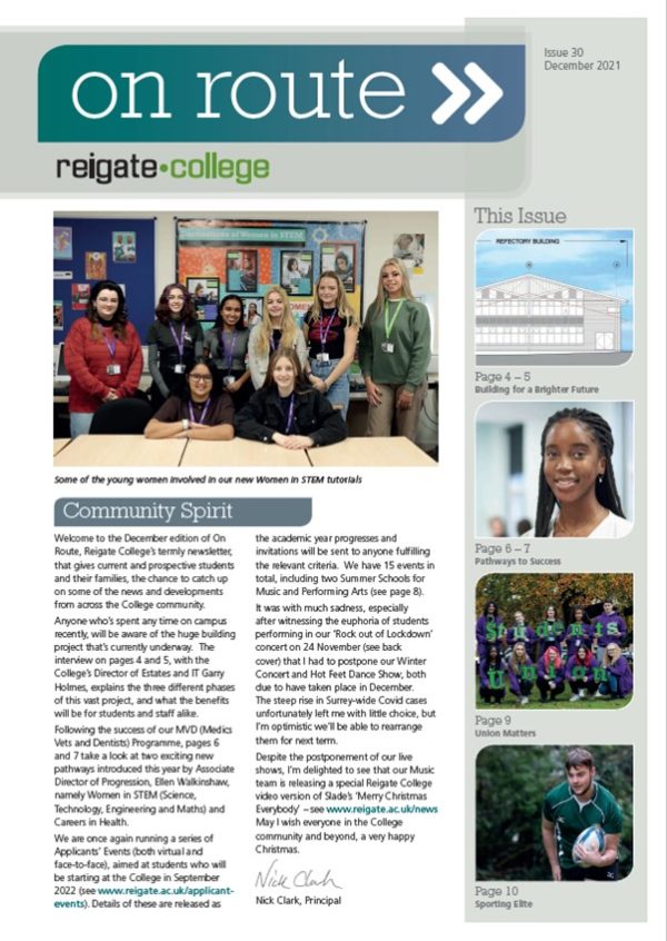 On Route Newsletters - Reigate College