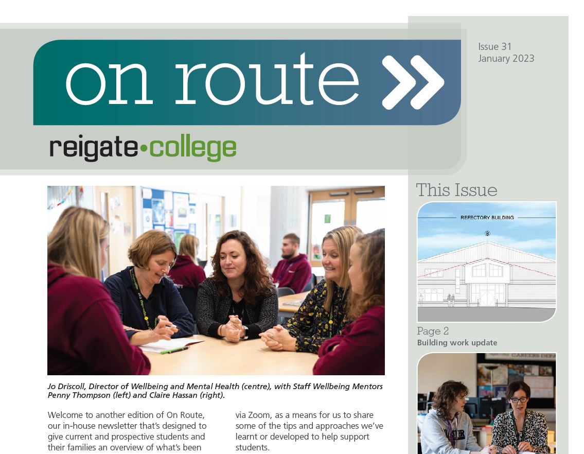 Latest On Route newsletter out now - Reigate College