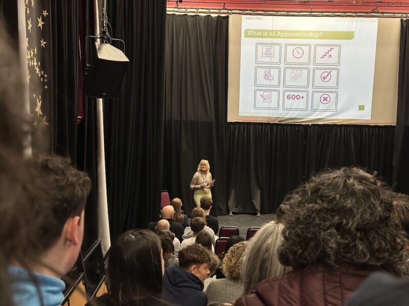 Networking in action: students impress at employer event - Reigate College