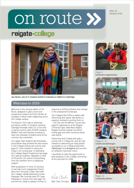 On Route Newsletters - Reigate College